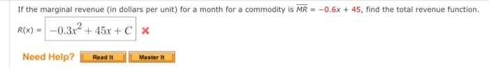 Solved If the marginal revenue (in dollars per unit) for a | Chegg.com