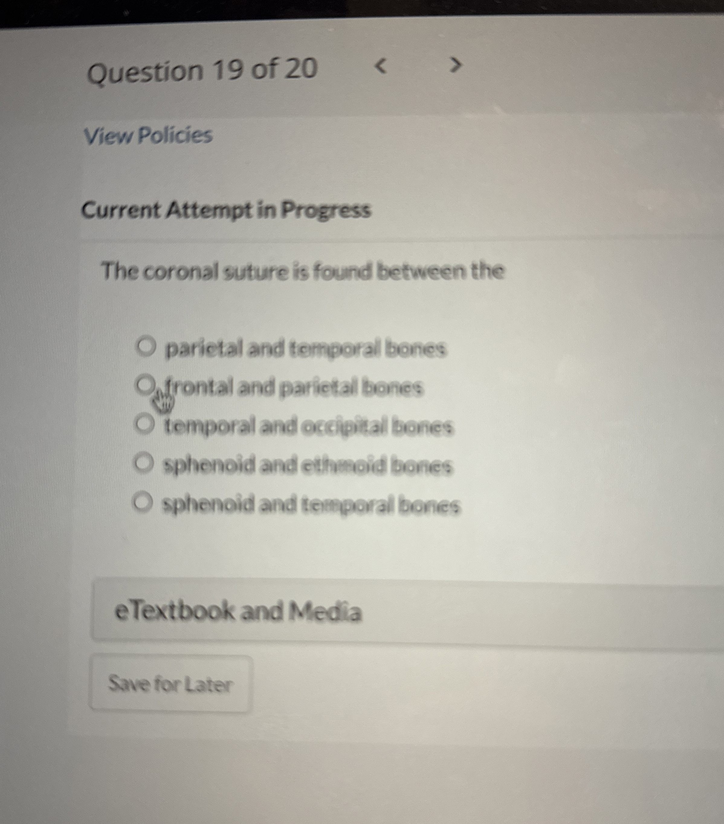 Solved Question 19 ﻿of 20View PoliciesCurrent Attempt in | Chegg.com
