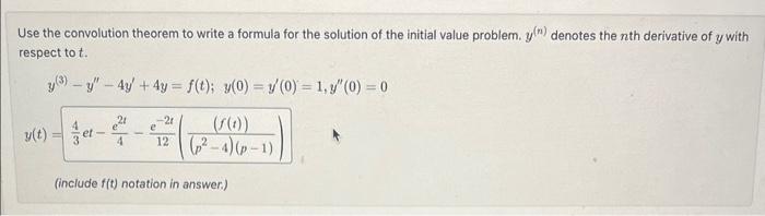 Solved Use the convolution theorem to write a formula for | Chegg.com