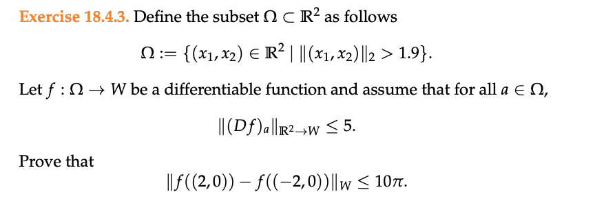 Solved Exercise 18.4.3. ﻿Define the subset ΩsubR2 ﻿as | Chegg.com