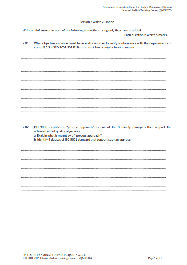 Solved 2.01 ﻿What objective evidence could be available in | Chegg.com