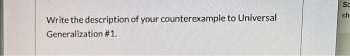 Write the description of your counterexample to | Chegg.com