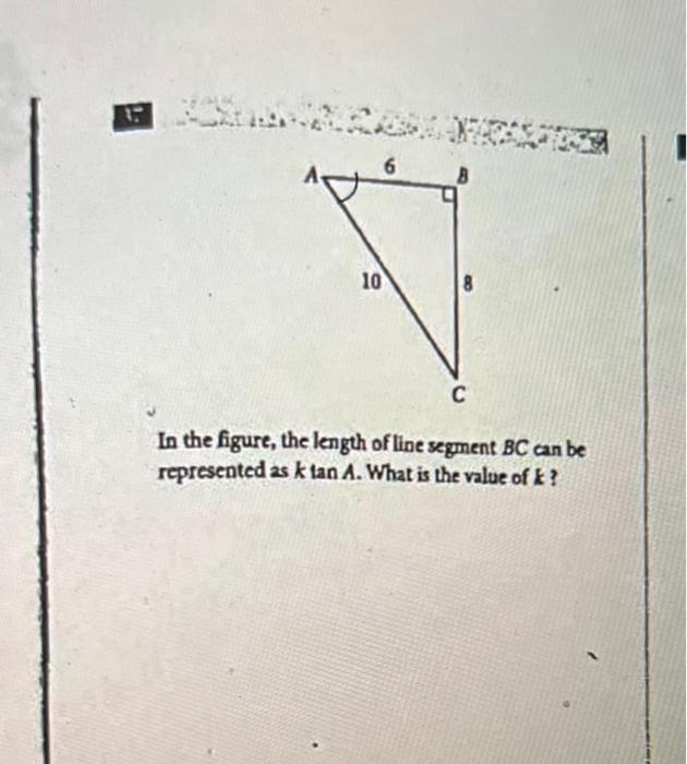 Solved 1 6 10 8 С In the figure, the length of line segment | Chegg.com