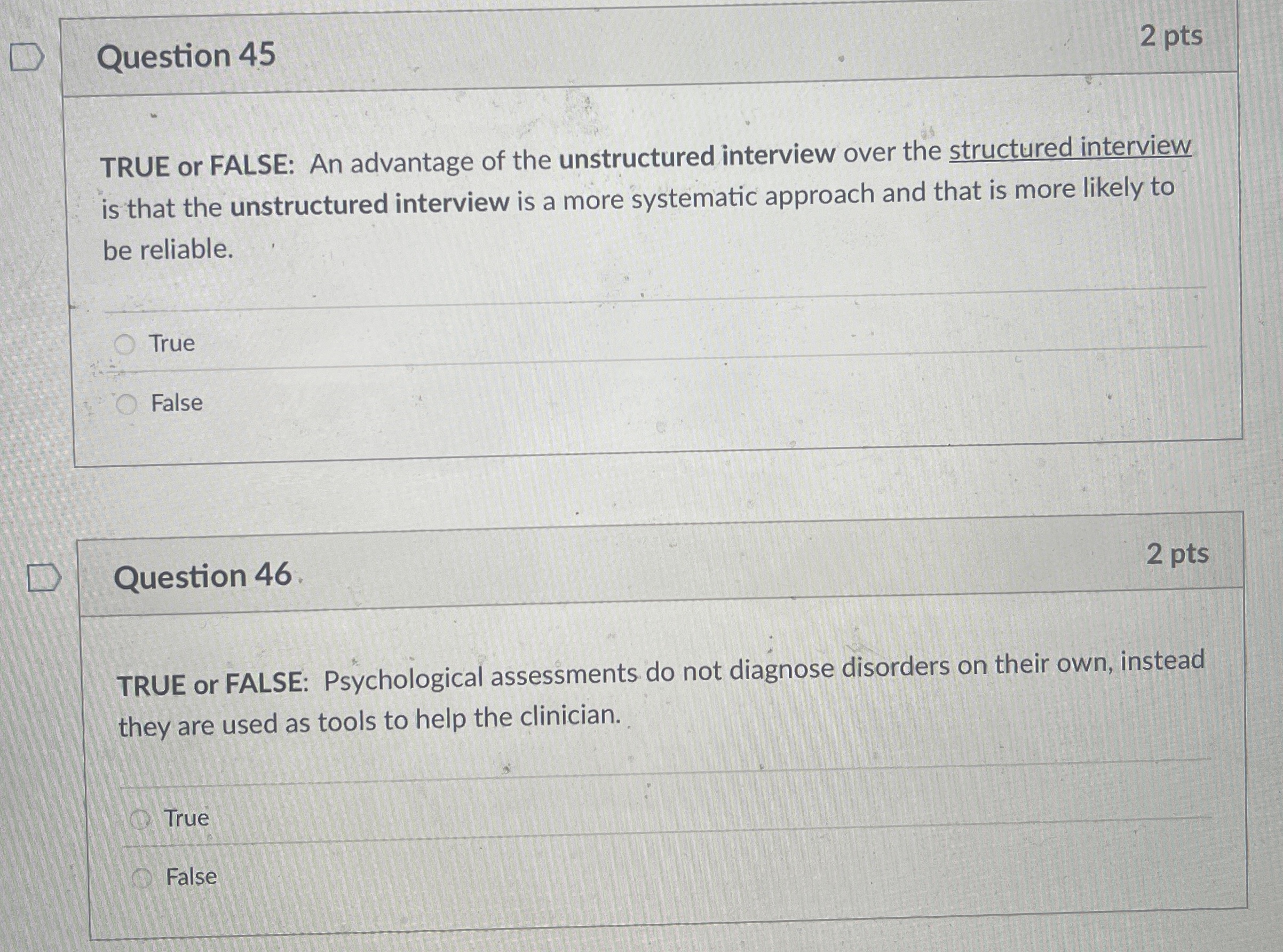 Solved Question 452 ﻿ptsTRUE or FALSE: An advantage of the | Chegg.com