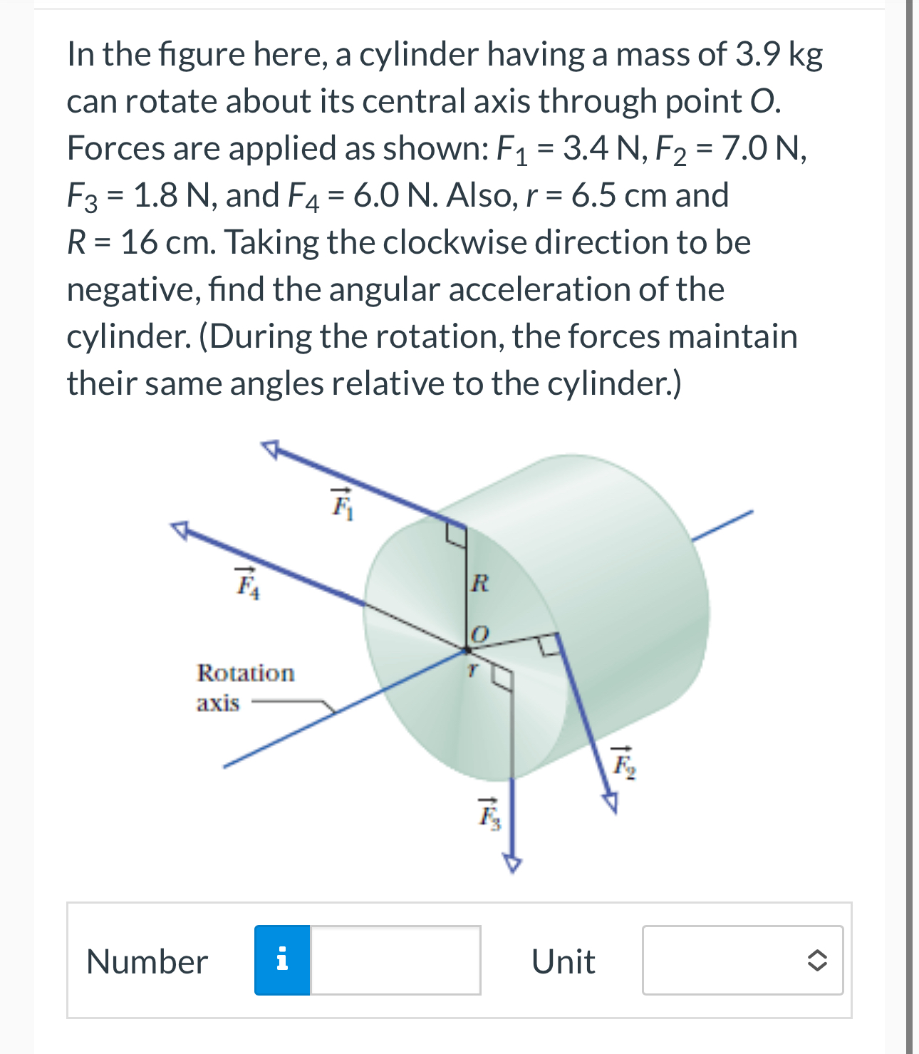 Solved In the figure here, a cylinder having a mass of 3.9kg | Chegg.com