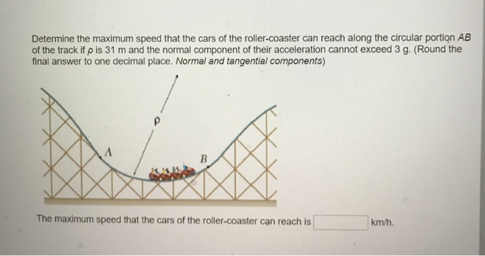 Solved Determine the maximum speed that the cars of the | Chegg.com