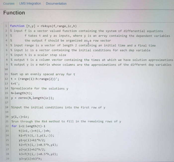 % RK4 for systems 2 solutions submitted (max: | Chegg.com