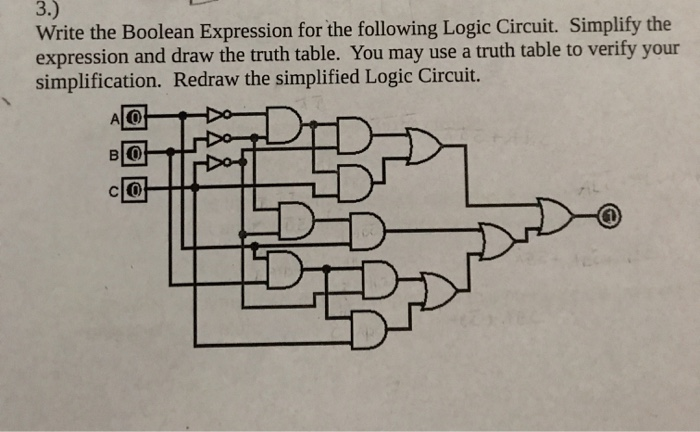 Solved Write a Boolean expression for the following logic | Chegg.com