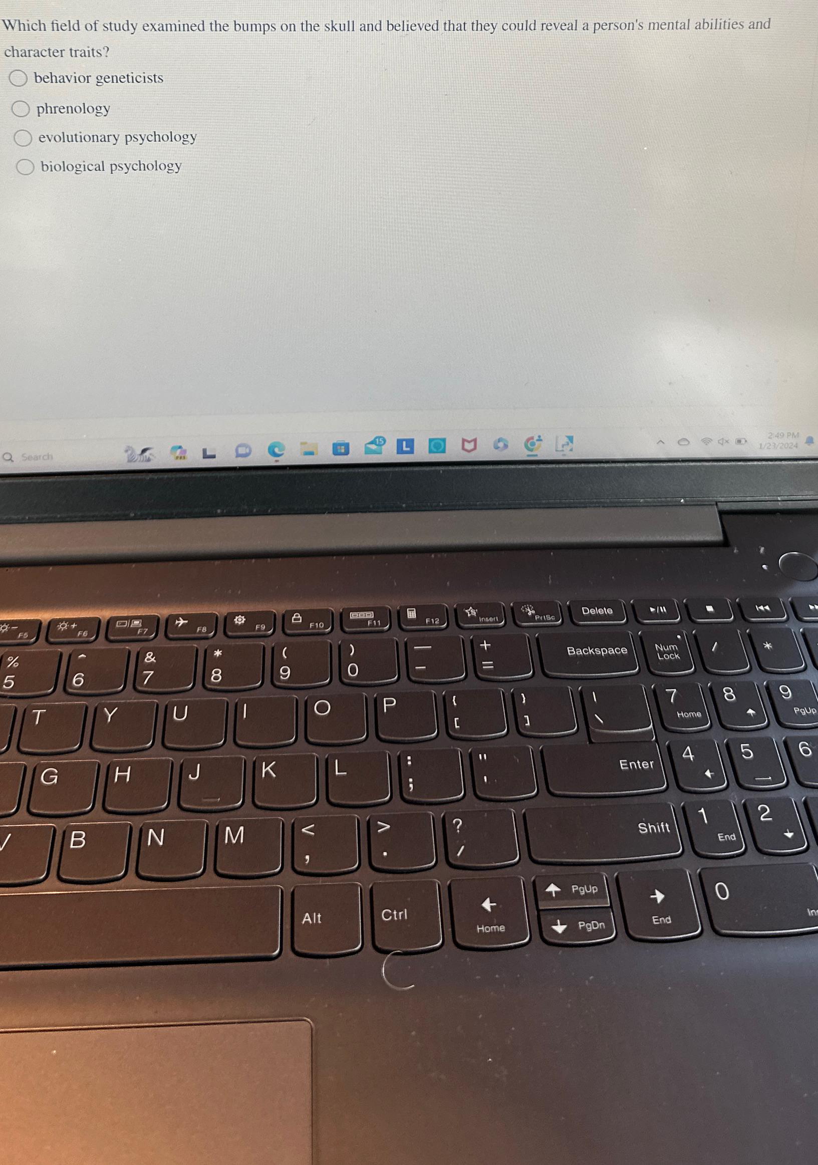 Solved Which field of study examined the bumps on the skull | Chegg.com