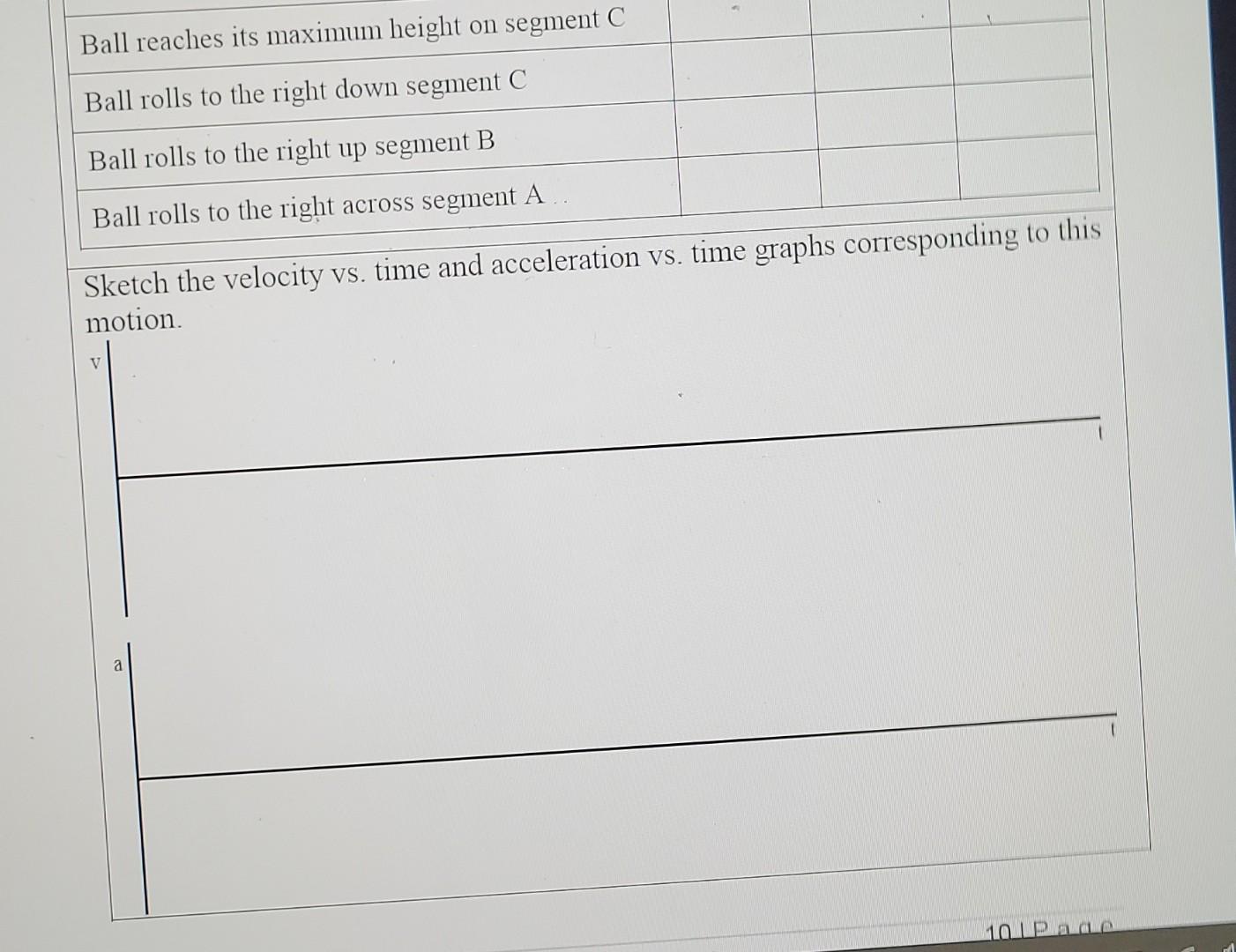 Solved on 4 B 2 3 0 The diagram above shows a ball rolling | Chegg.com