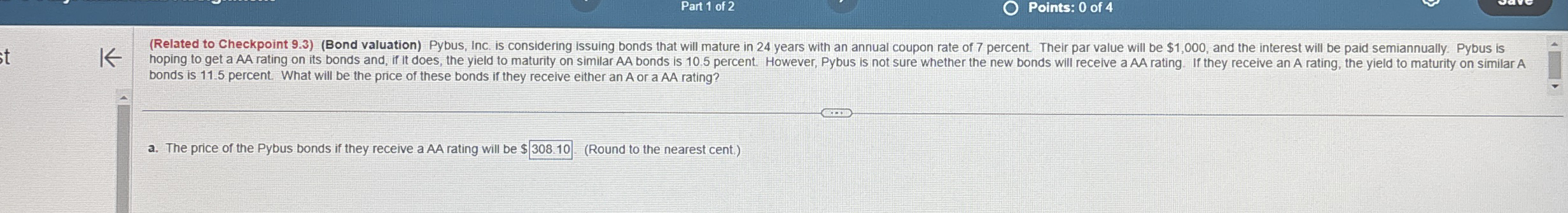 Solved Pat 1 ﻿of 2Points: 0 ﻿of 4(Related to Checkpoint | Chegg.com