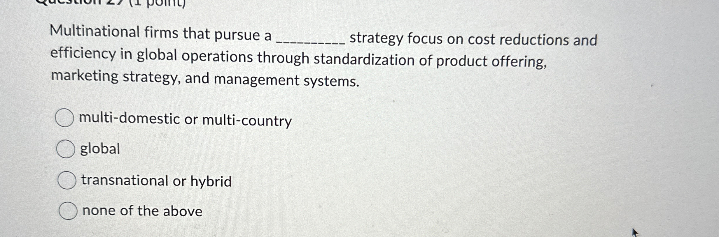 Solved Multinational firms that pursue a q, ﻿strategy focus | Chegg.com