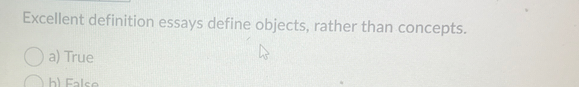 Solved Excellent definition essays define objects, rather | Chegg.com