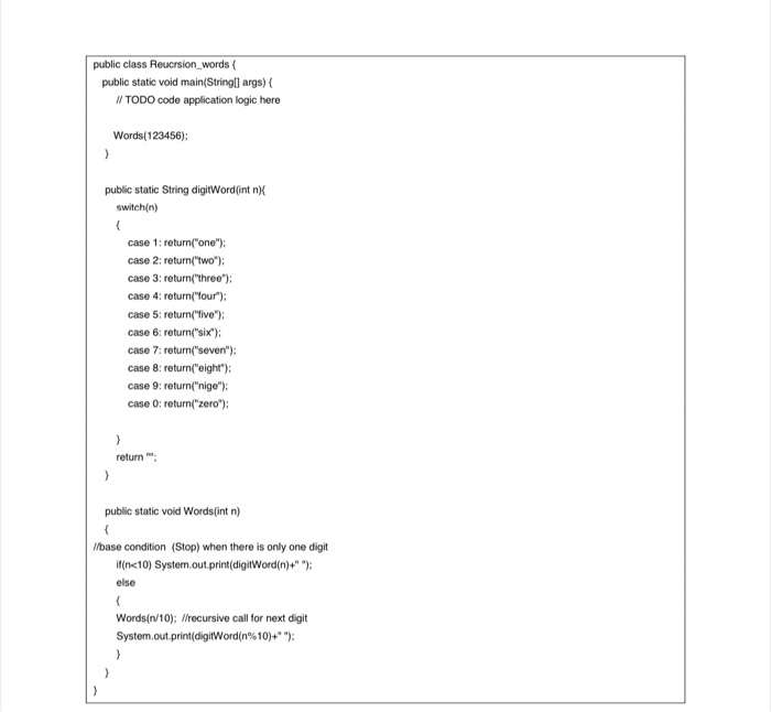 Solved Recursion Using Recursive Algorithm Write A Method
