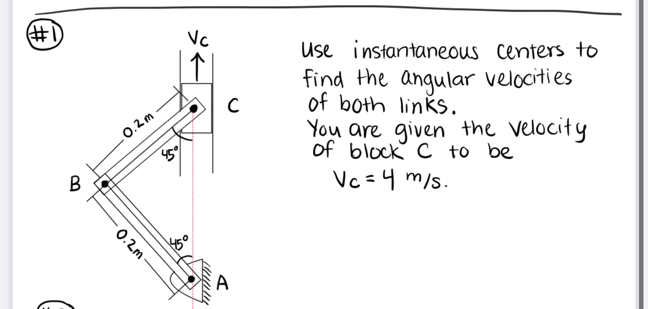 Solved #11Use instantaneous centers to find the angular | Chegg.com