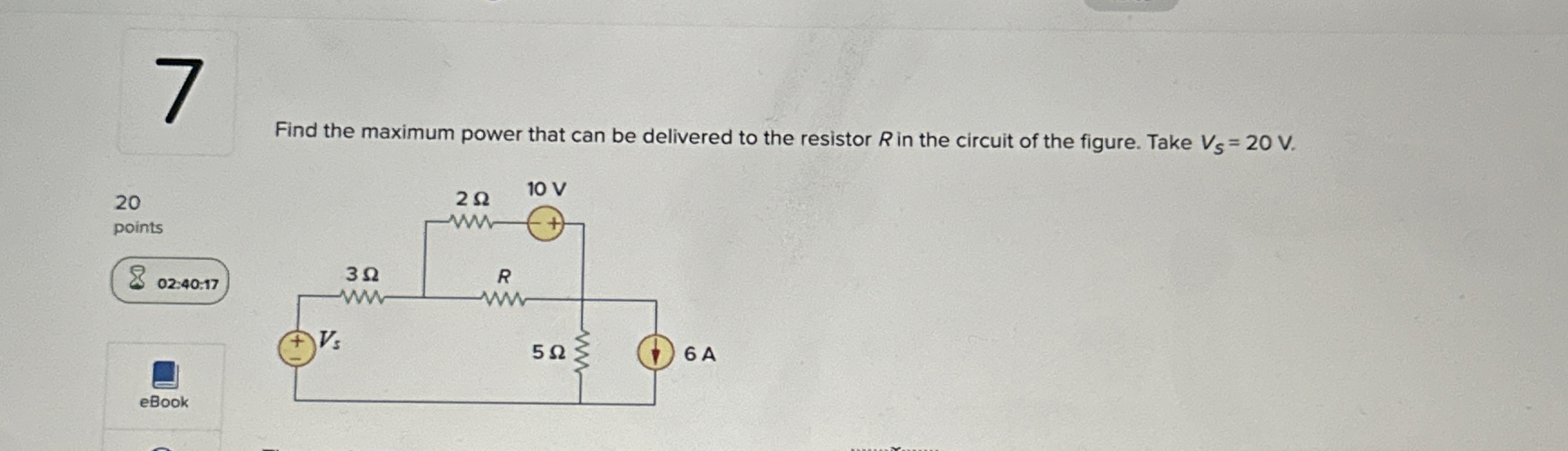 Solved Find the maximum power that can be delivered to the | Chegg.com