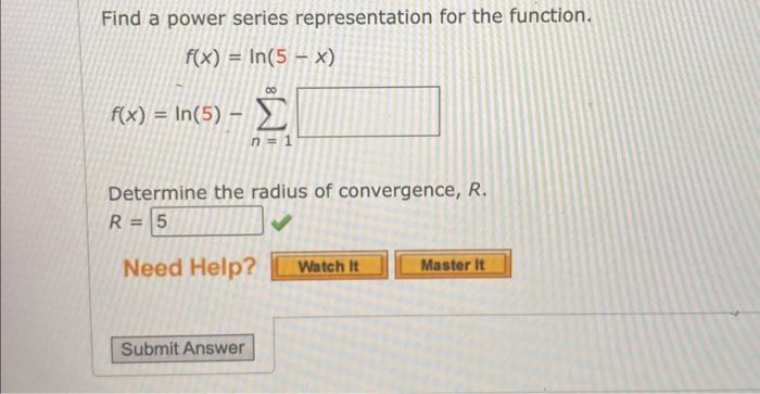 Solved Find a power series representation for the function. | Chegg.com