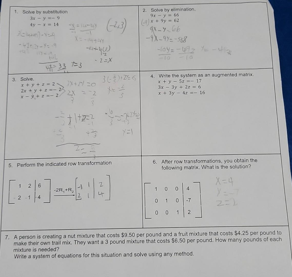 Solved 1. Solve by substitution | Chegg.com