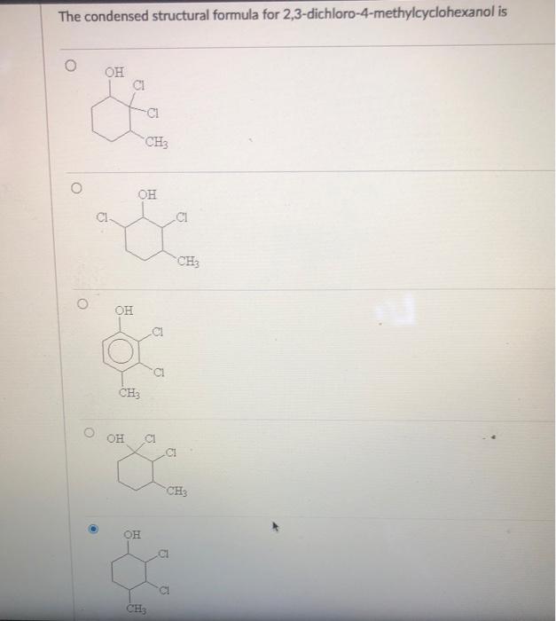 Solved Which of the following is cis-2,3-dichloro-2-butene? | Chegg.com