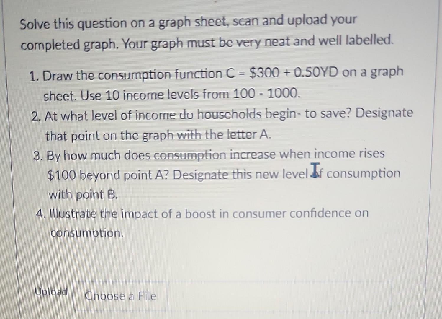 Solved Solve this question on a graph sheet, scan and upload | Chegg.com