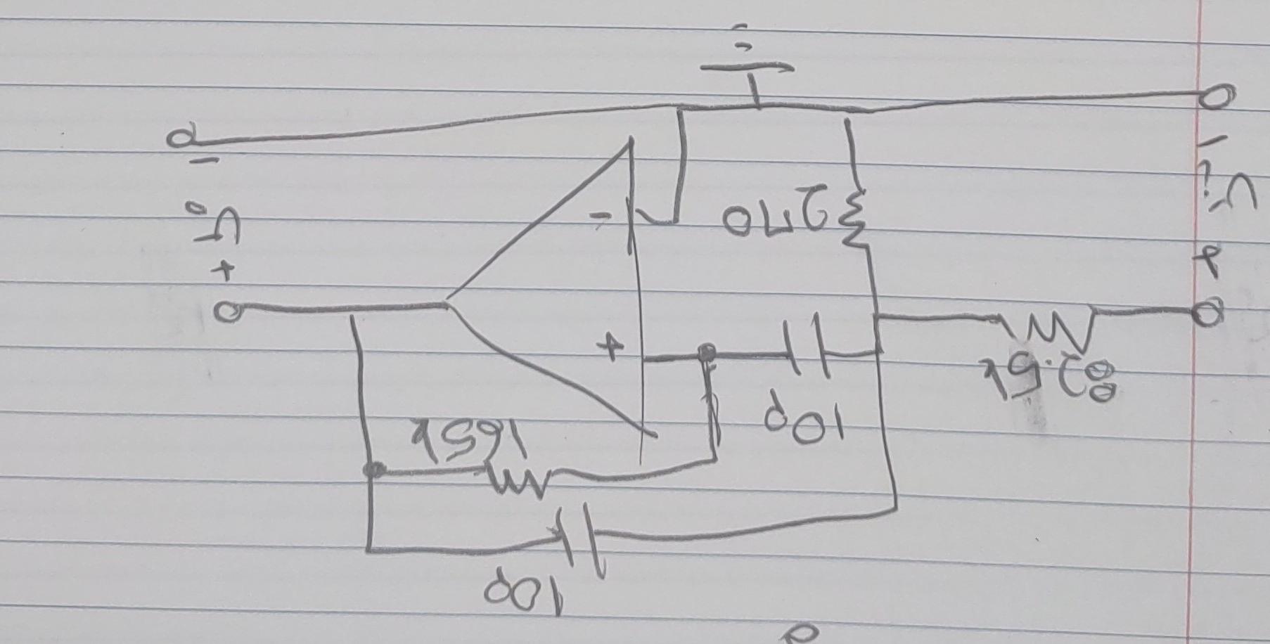 Solved find the transfer function of the above circuit | Chegg.com