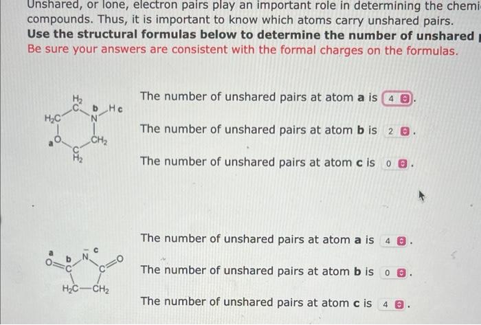 Solved Unshared, or lone, electron pairs play an important | Chegg.com