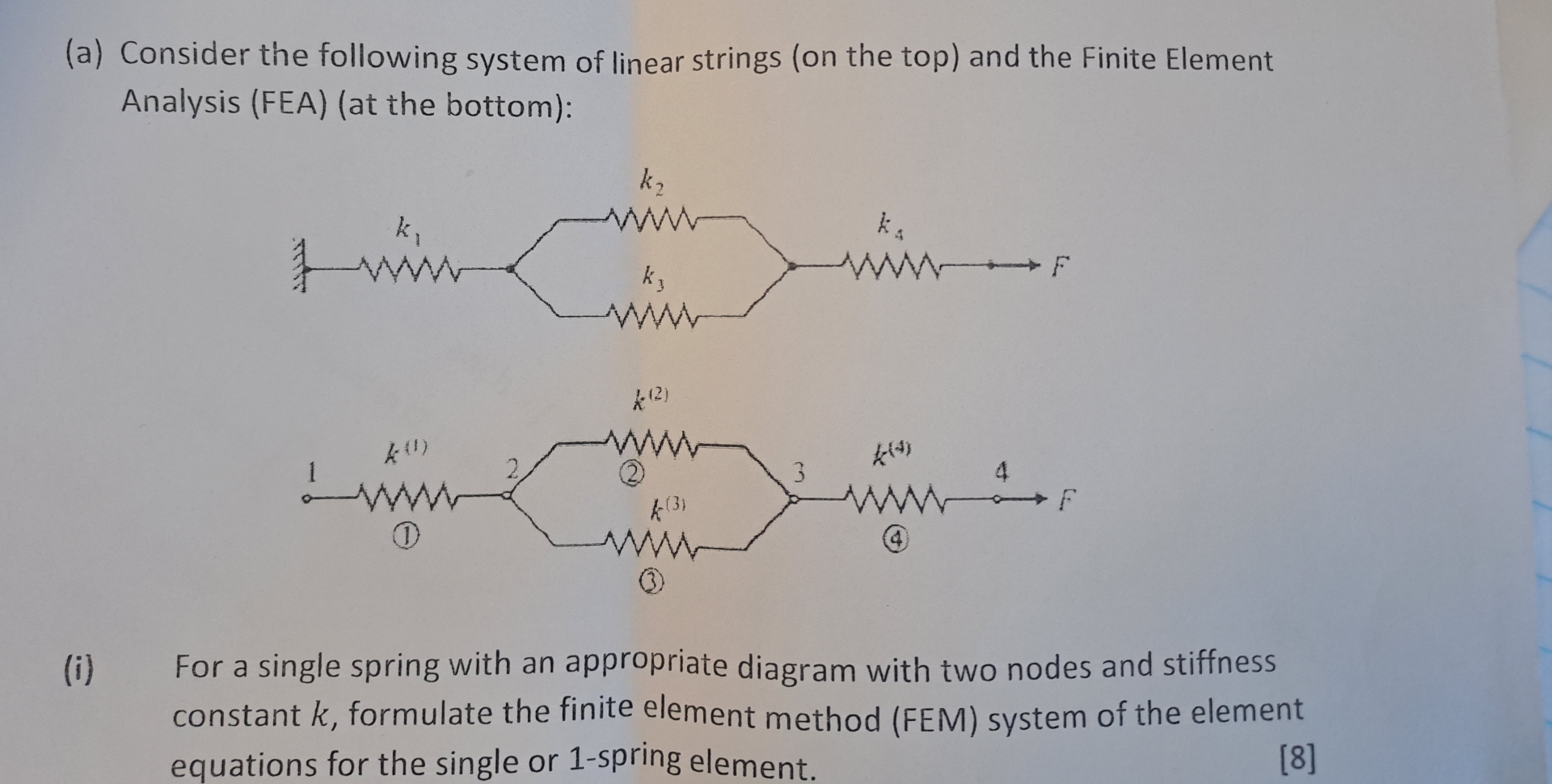 Solved (a) ﻿Consider the following system of linear strings | Chegg.com