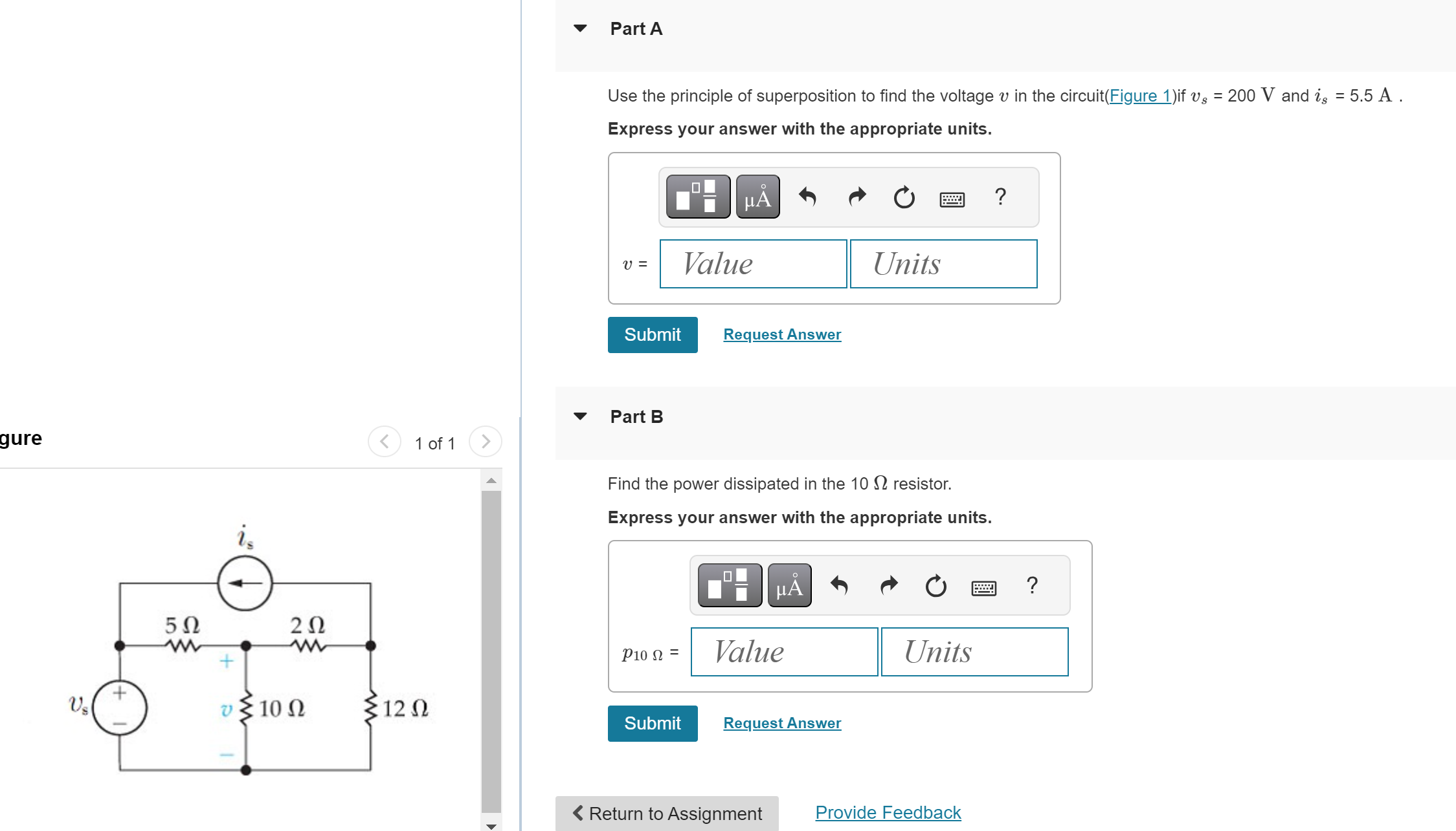 Solved Part AUse the principle of superposition to find the | Chegg.com