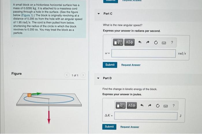 Solved A small block on a frictionloss horizontal surface | Chegg.com