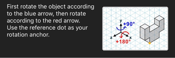 Solved First Rotate The Object According To The Blue Arrow