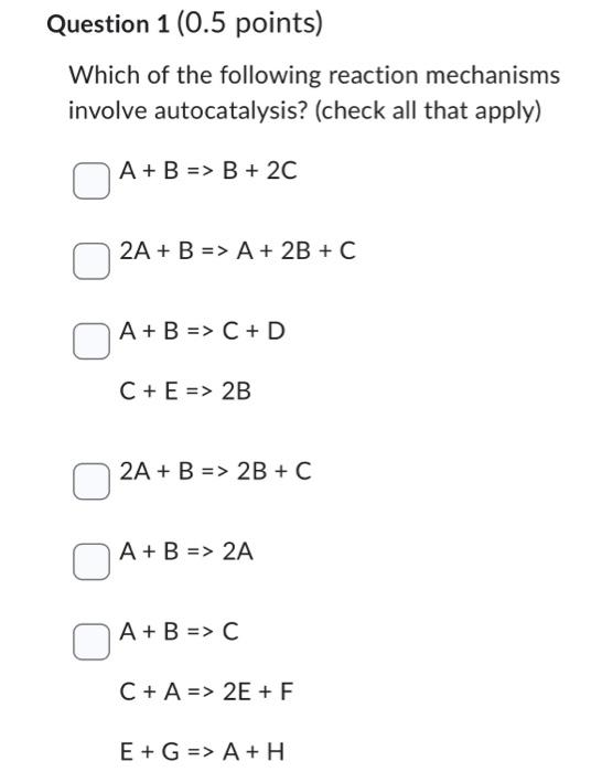Solved Question 1 ( 0.5 points) Which of the following | Chegg.com