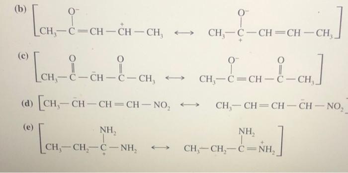 Solved which are the major and minor resonance structures. | Chegg.com