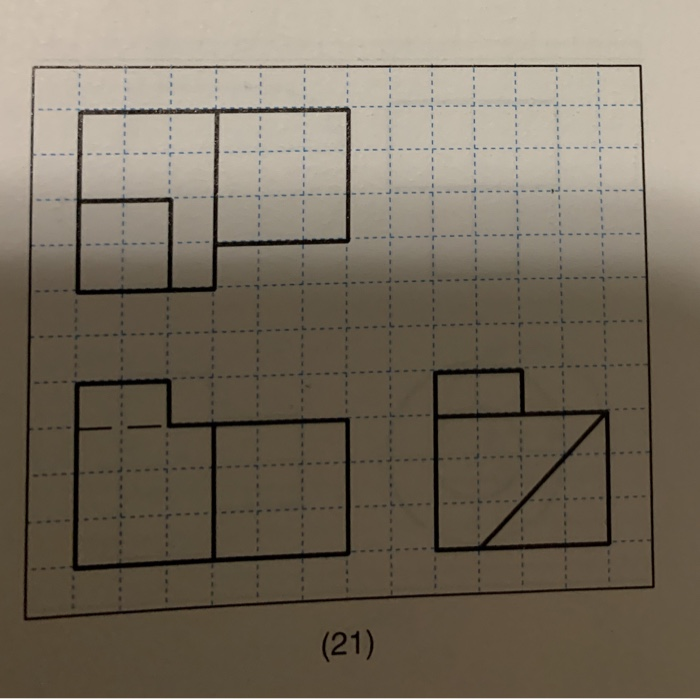Solved Draw a SE isometric view from the three given | Chegg.com