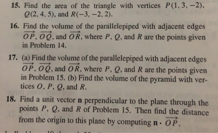 Solved find a unit vector n perpendicular to the plane | Chegg.com