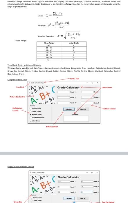 Solved Develop a single Windows Forms app to calculate and | Chegg.com