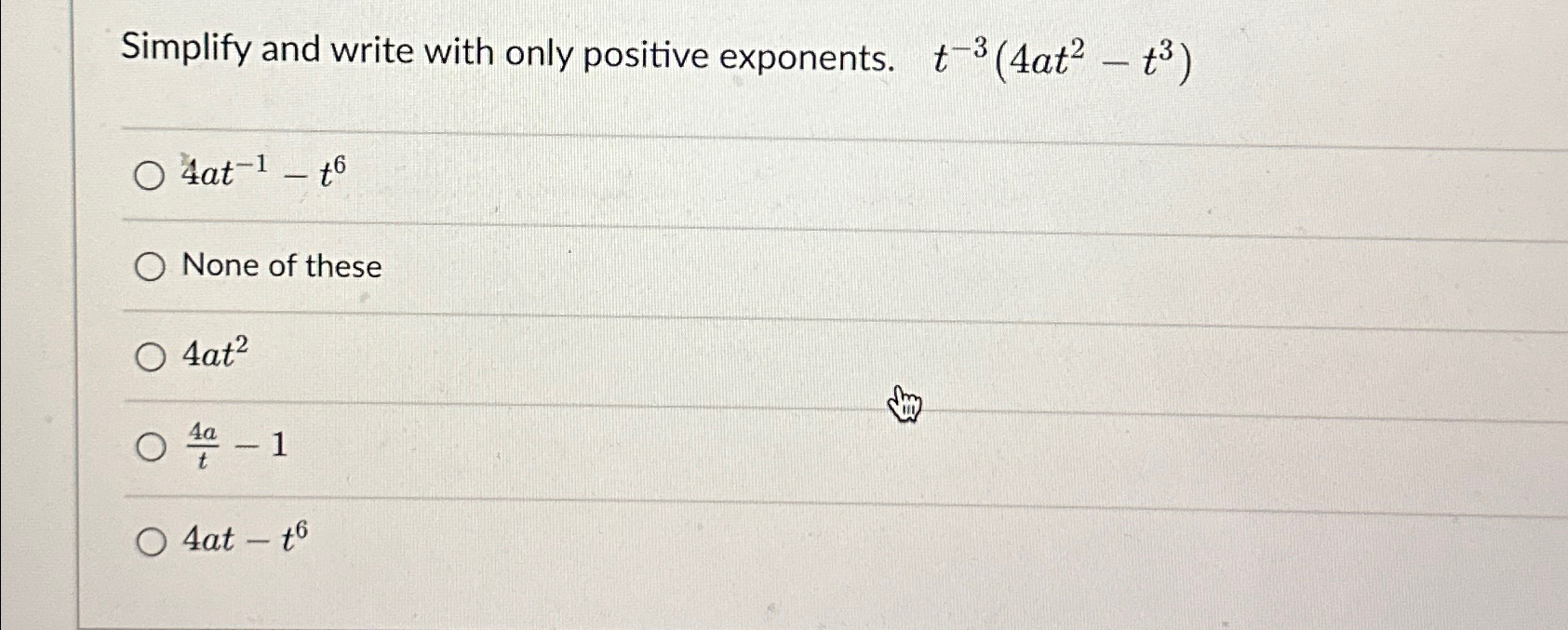 Solved Simplify and write with only positive exponents. | Chegg.com