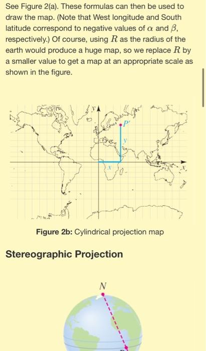 Solved 3. Cylindrical Projection The map maker in Problem 1 | Chegg.com