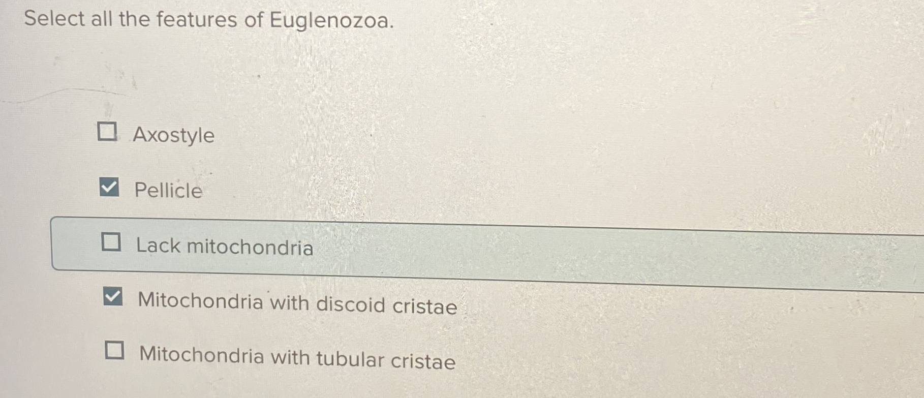 Solved Select all the features of | Chegg.com