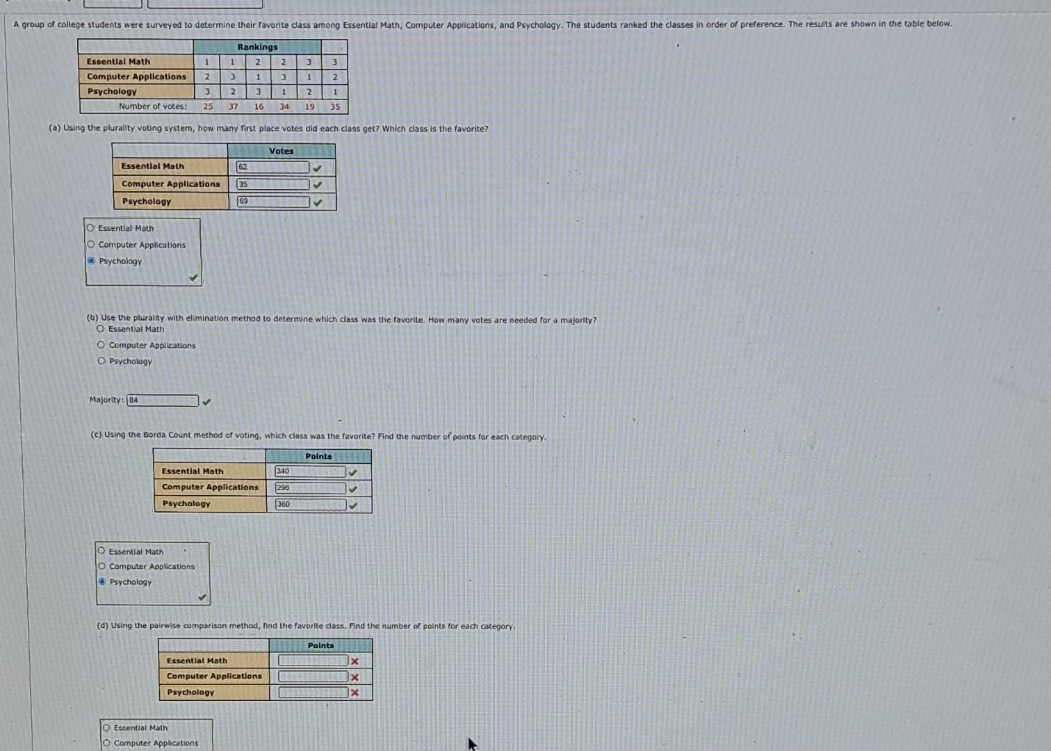 Solved Essential Math Computer Applications Psychology (b) | Chegg.com