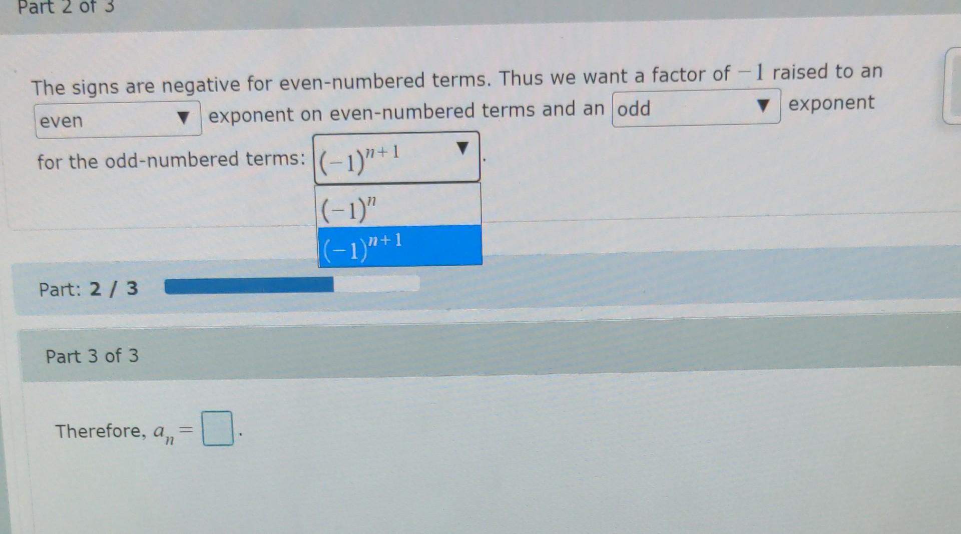 Solved th Find the n term an of a sequence whose first four | Chegg.com