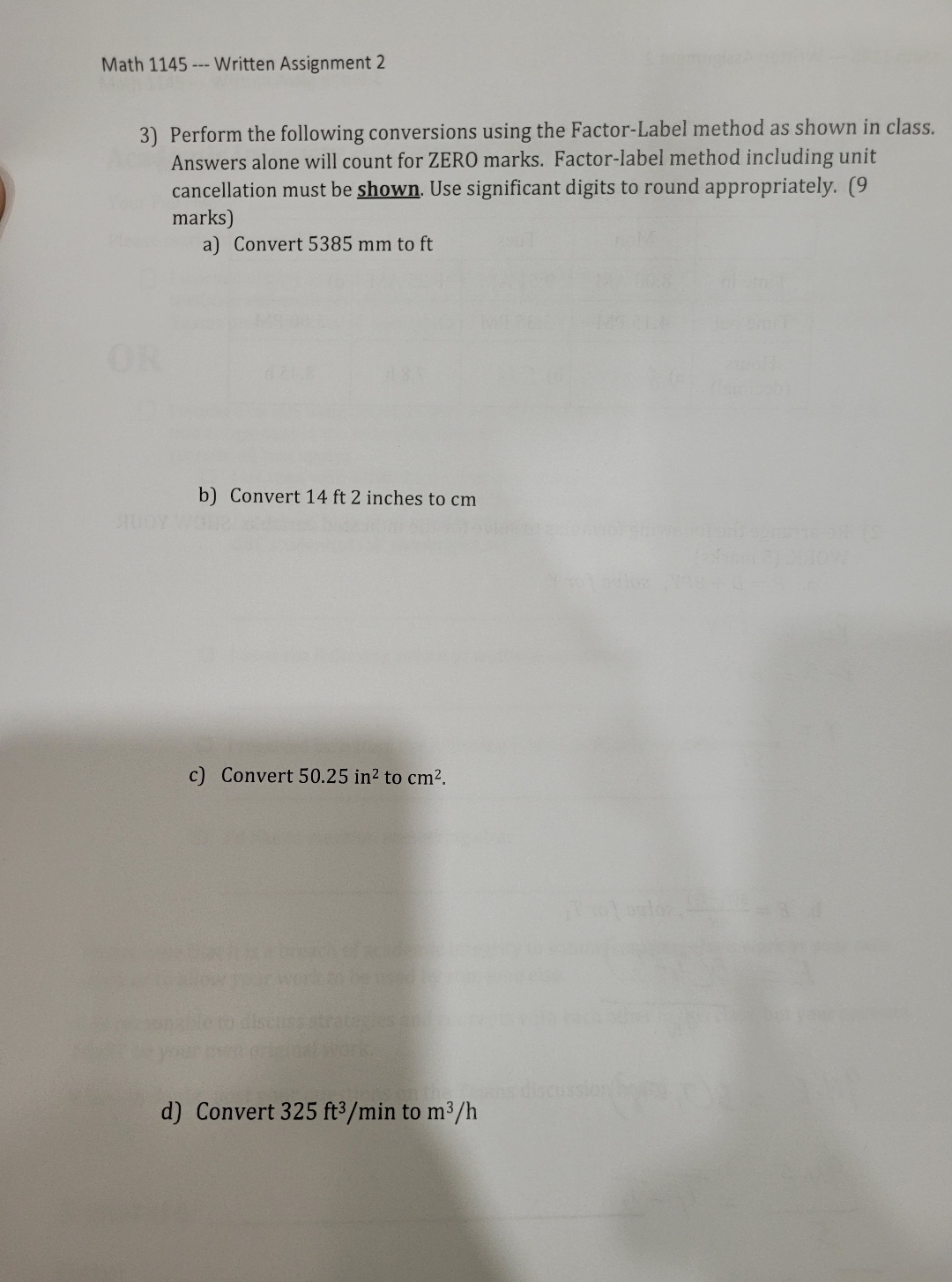 Solved Math 1145 --- ﻿Written Assignment 23) ﻿Perform the | Chegg.com