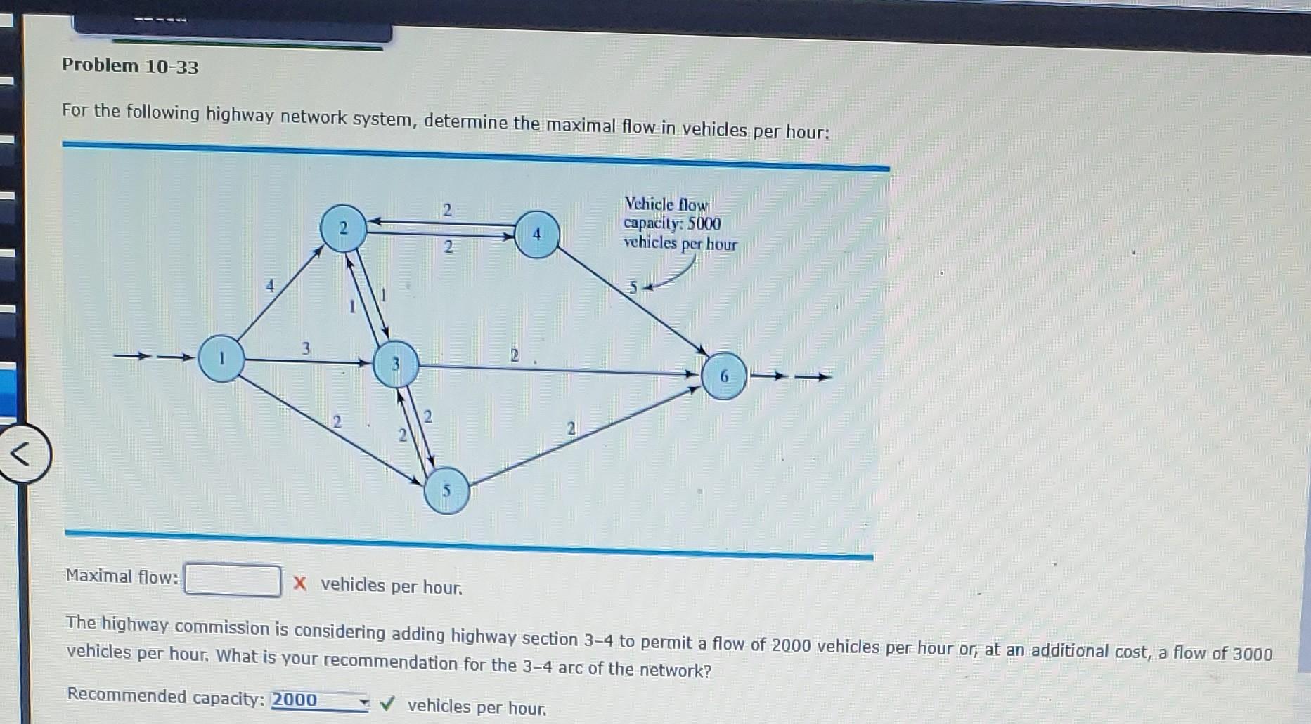 Solved For the following highway network system, determine | Chegg.com