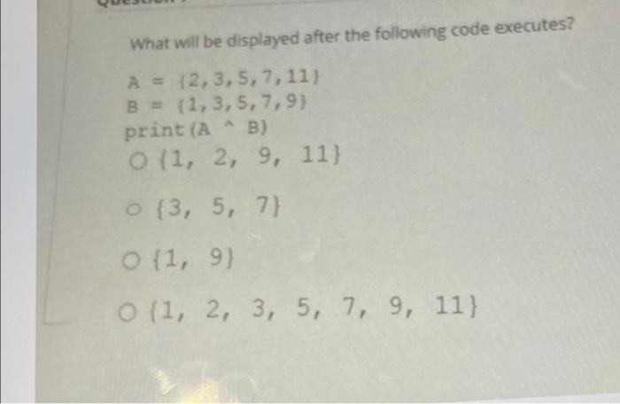 Solved What will be displayed after the following code | Chegg.com