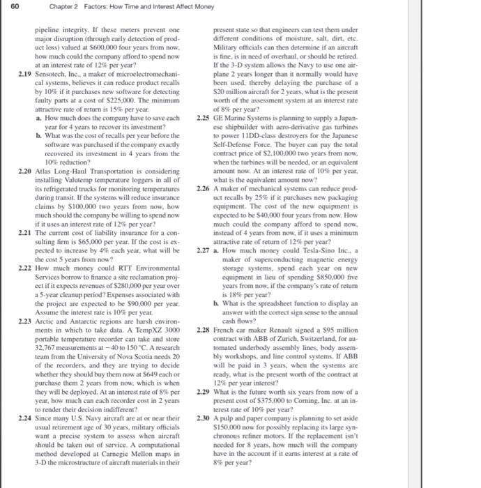 60 Chapter 2 Factors: How Time and interest Affect | Chegg.com