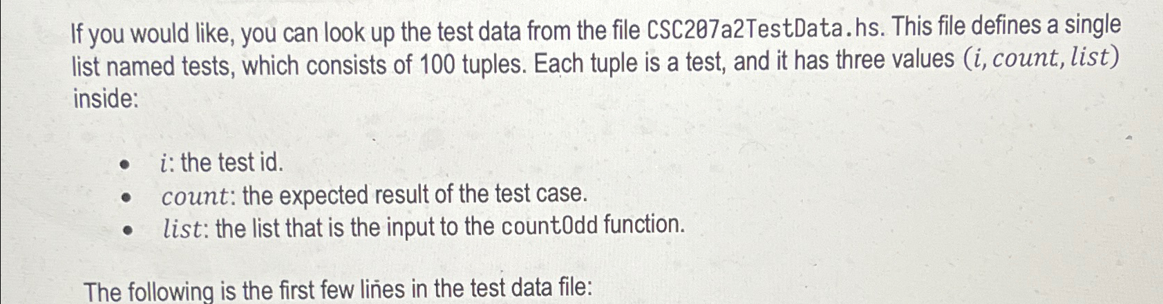 Solved If you would like, you can look up the test data from | Chegg.com