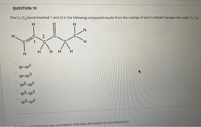 Solved Which Atomic Orbitals Overlap To Form The C−hs