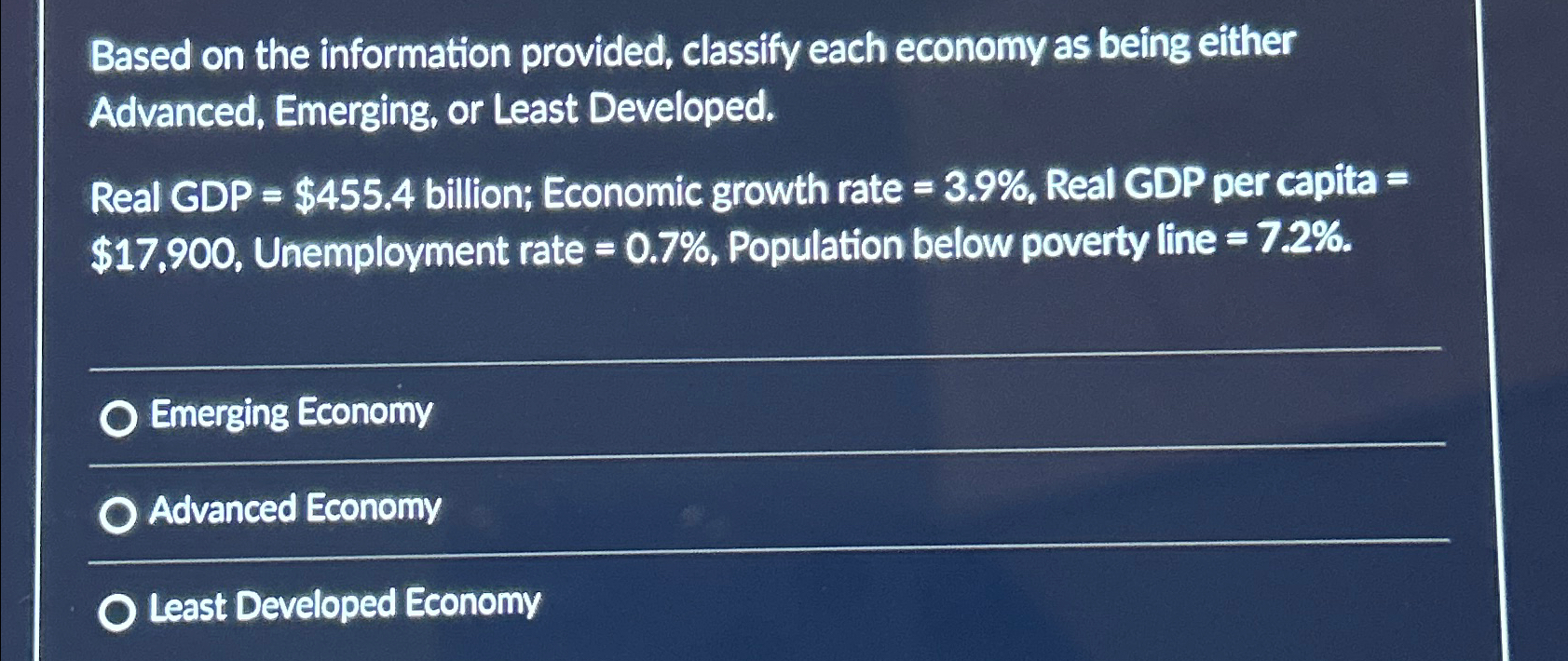 Solved Based on the information provided, classify each | Chegg.com