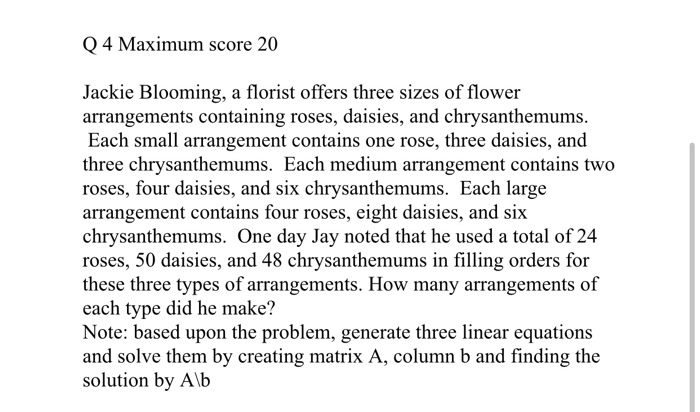 Solved Can Someone Show How To Do This Question In Maltab