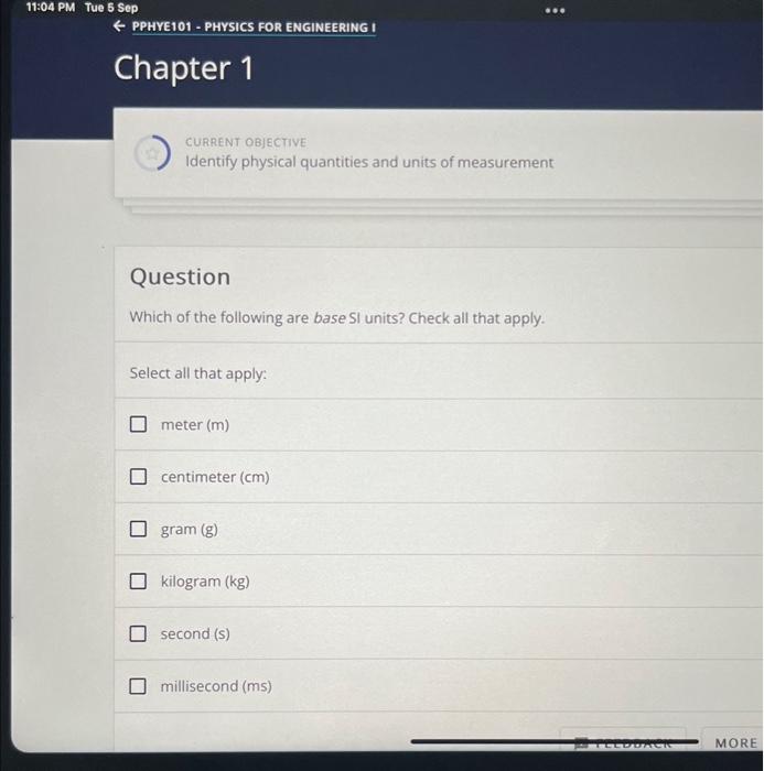 Solved CURRENT OBJECTIVE Identify physical quantities and | Chegg.com