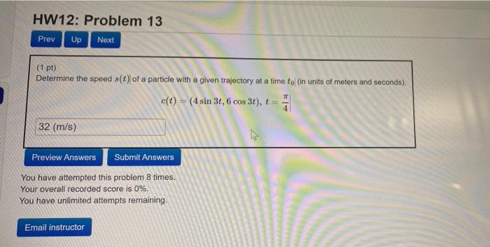 Solved HW12: Problem 12 Prev Up Next units FE (11) A | Chegg.com